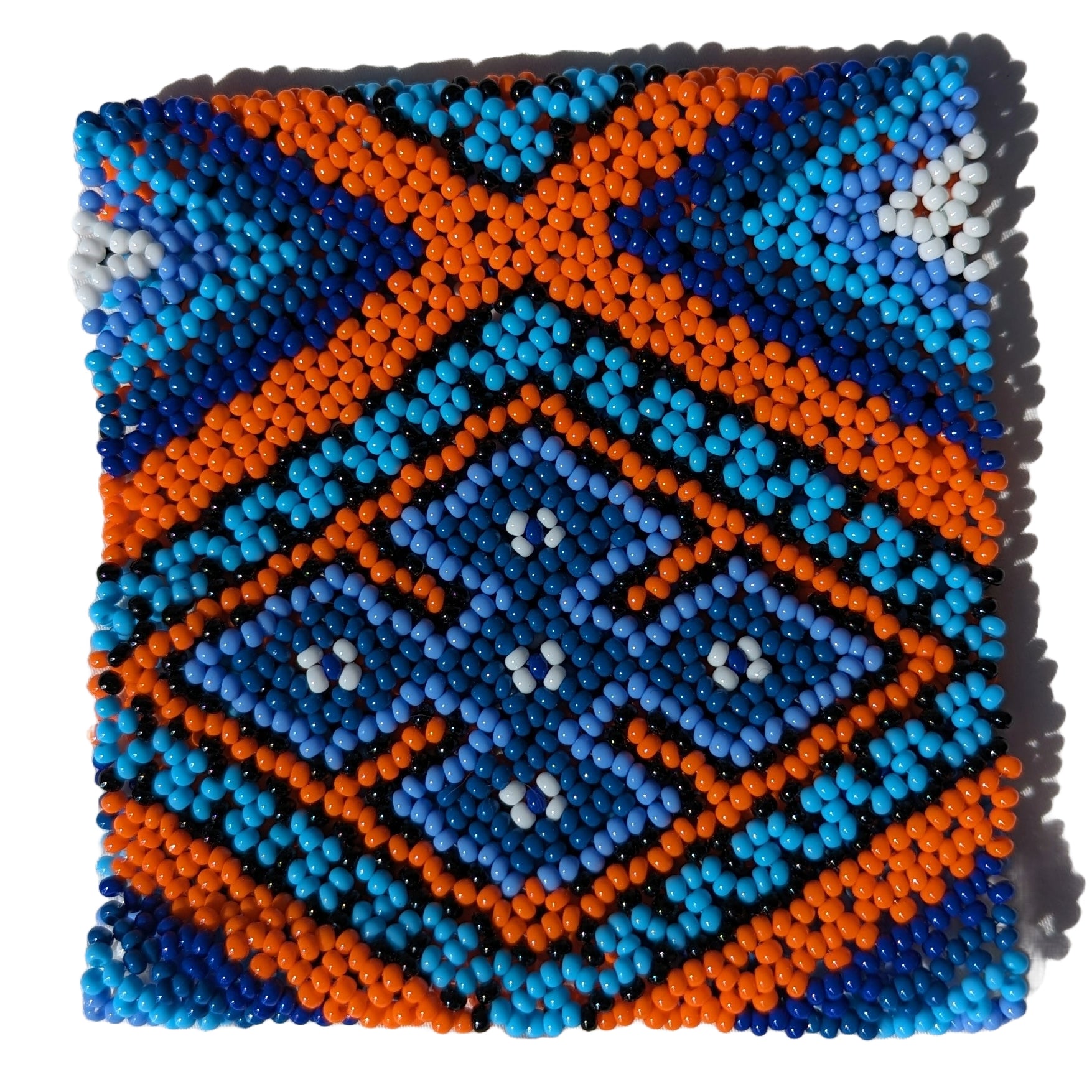Huni Kuin Tribe - Beaded Indigenous Orange/Blue Bracelet – Sacred Snuff